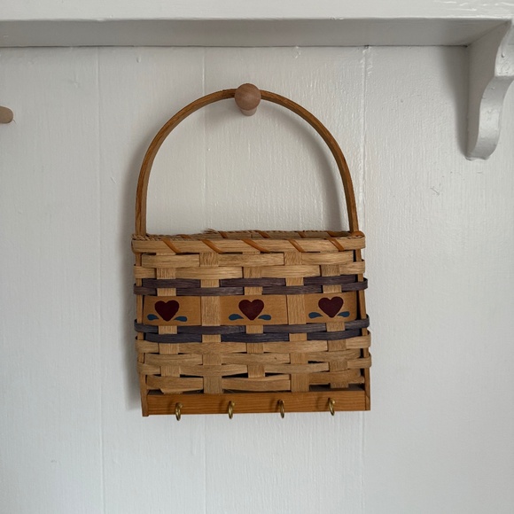 Accents | Cottagecore Doublesided Hanging Basket With Hooks | Poshmark